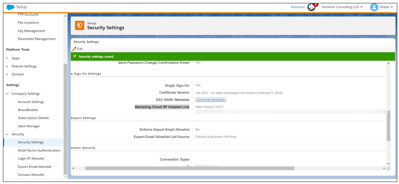 Implementing Azure SSO with Salesforce Marketing Cloud - Genetrix