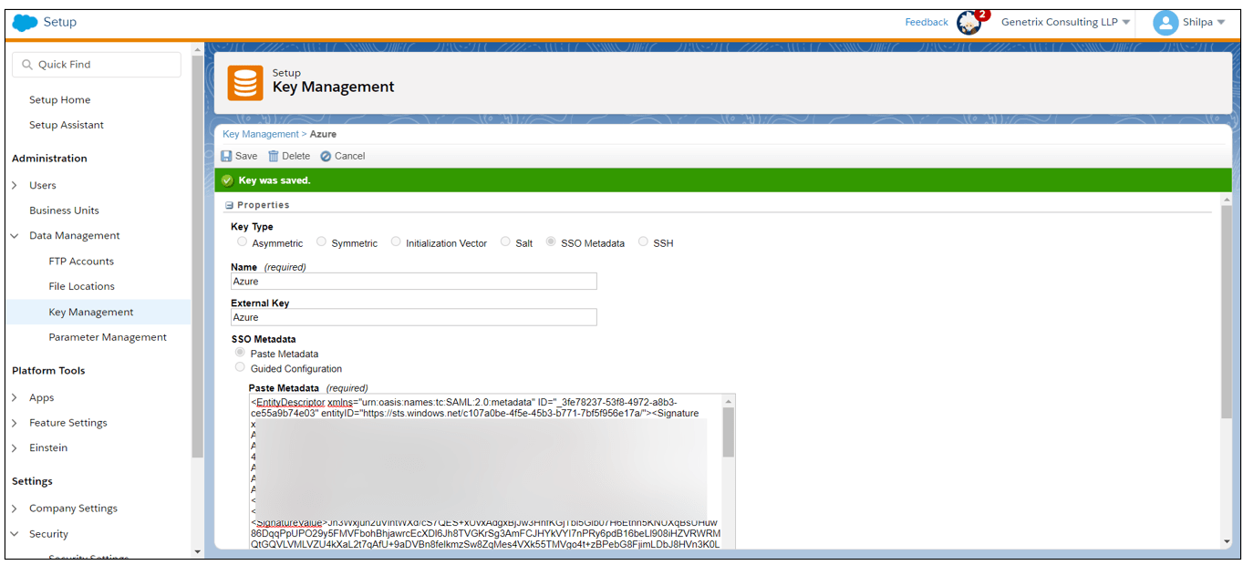Implementing Azure SSO with Salesforce Marketing Cloud - Genetrix